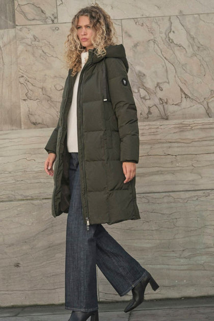 Mos Mosh Jakke | Dusty Olive | MMNova Square Down Coat – Lisen.dk
