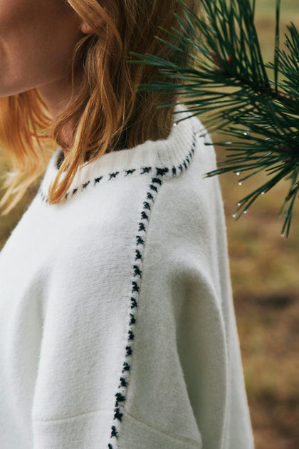 Neo Noir Strik 164818 Roeme Knit Stitch Blouse (Offwhite) – Lisen.dk