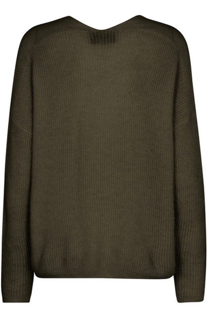 Mos Mosh Strik | Grape Leaf | Thora V-Neck Knit – Lisen.dk