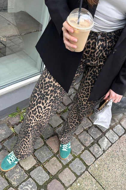 Simona Leopard Pants | Leopard | Bukser fra Neo Noir – Lisen.dk
