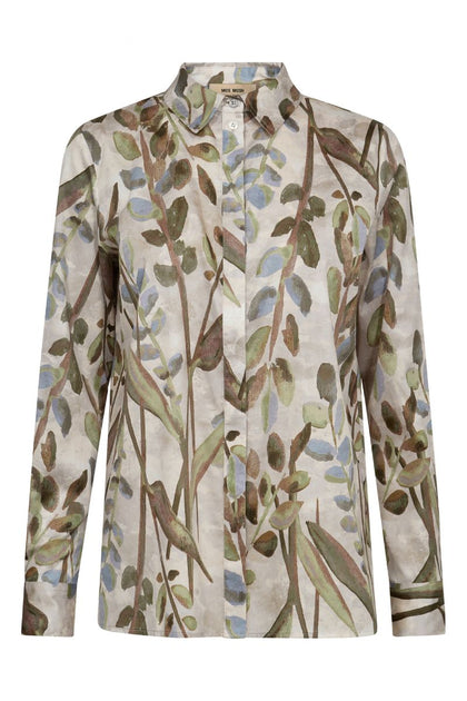 Mos Mosh Skjorte | Ecru | MMTaylor Lavender Shirt – Lisen.dk