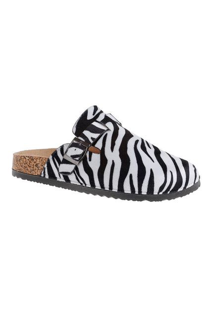 Zebra print sutsko Mules fra Lazy Bear – Lisen.dk