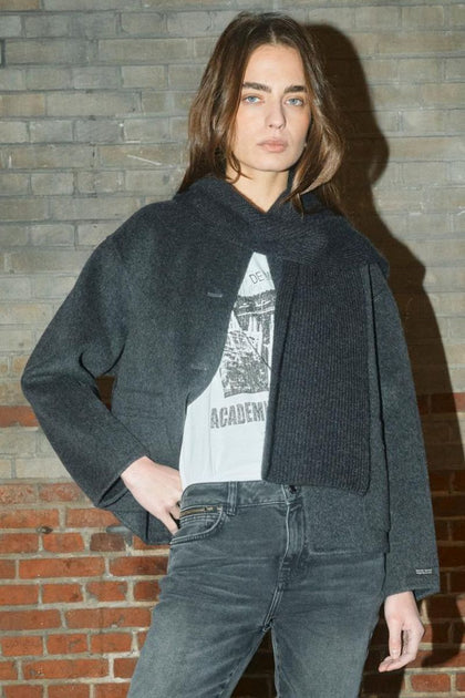 Mos Mosh Jakke | Phantom | MMMaria Loisa Wool Jacket – Lisen.dk