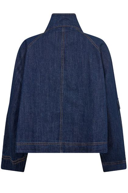Co'couture DelinaCC Denim Box Jacket (Dark Denim) 30170 Jakke – Lisen.dk