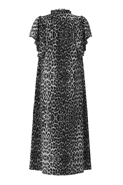 Co'couture LeoCC SS Frill Dress (Dark Grey) 36424 Kjole – Lisen.dk