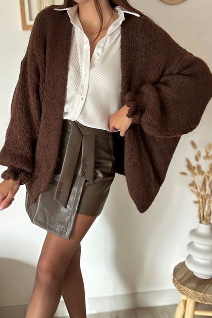 Ruffle Knit | Dark Maroon | Strik fra Avery – Lisen.dk