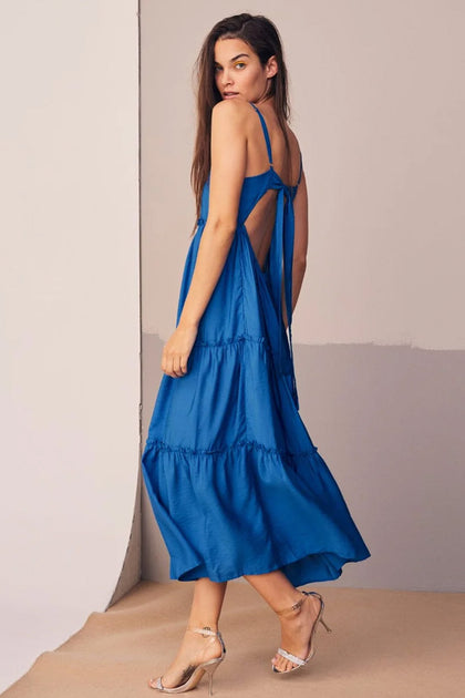 Co'couture Monique Strap dress (New Blue) 36125 Kjole – Lisen.dk