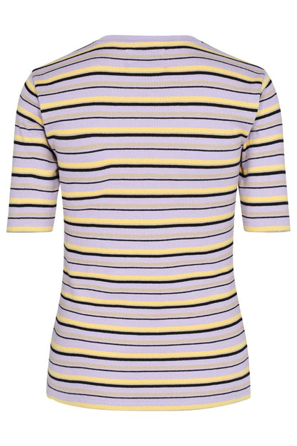 Liberté Bluse | LAVENDER YELLOW STRIPE | ROBERTA-SS-BLOUSE – Lisen.dk